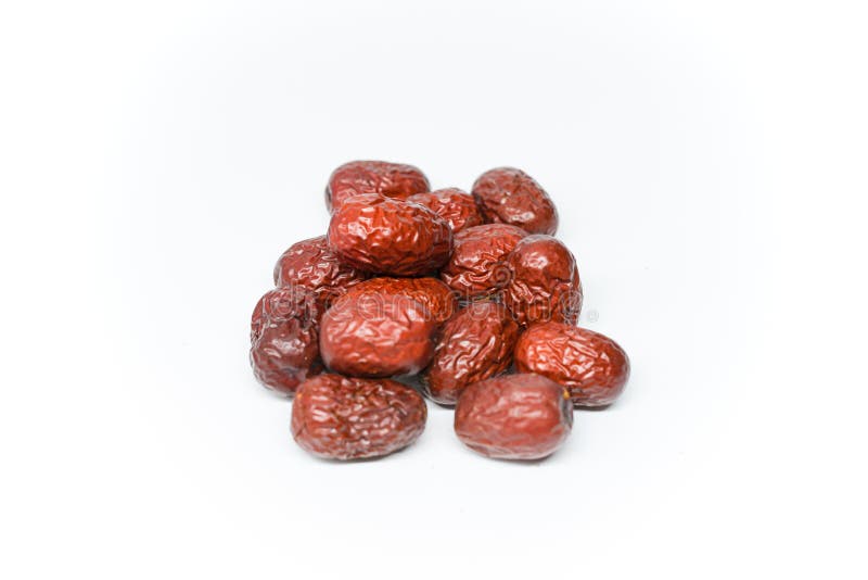 Red Dates on Blank Background Stock Image - Image of harvest, dates ...