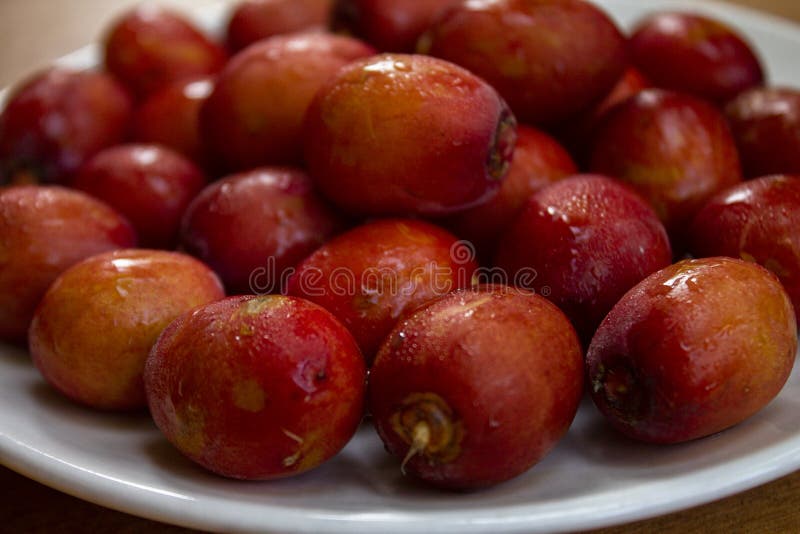 Red Premium Dates Isolated with Two Variety Dates Stock Photo - Image ...