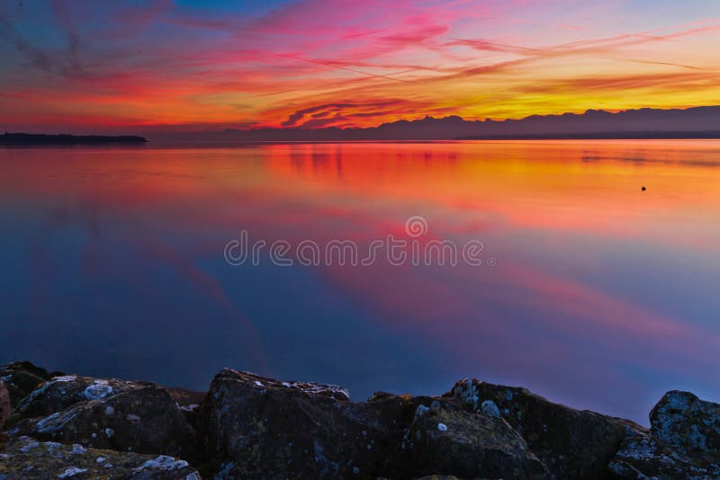 Red Dawn stock image. Image of europe, reflection, sunlight - 19486893