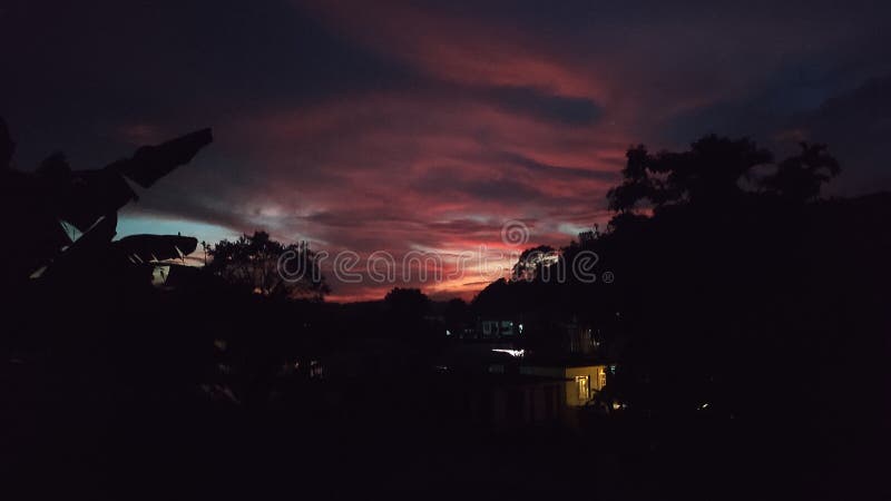 Red Day Sunset Amazing Moment Stock Image - Image of amazing, sunset ...