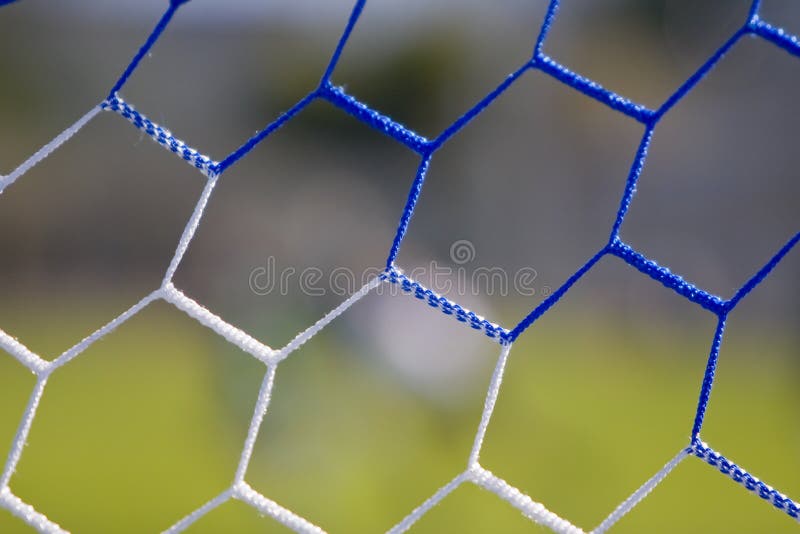 Red de la meta foto de archivo. Imagen de balompié, azul - 7799276
