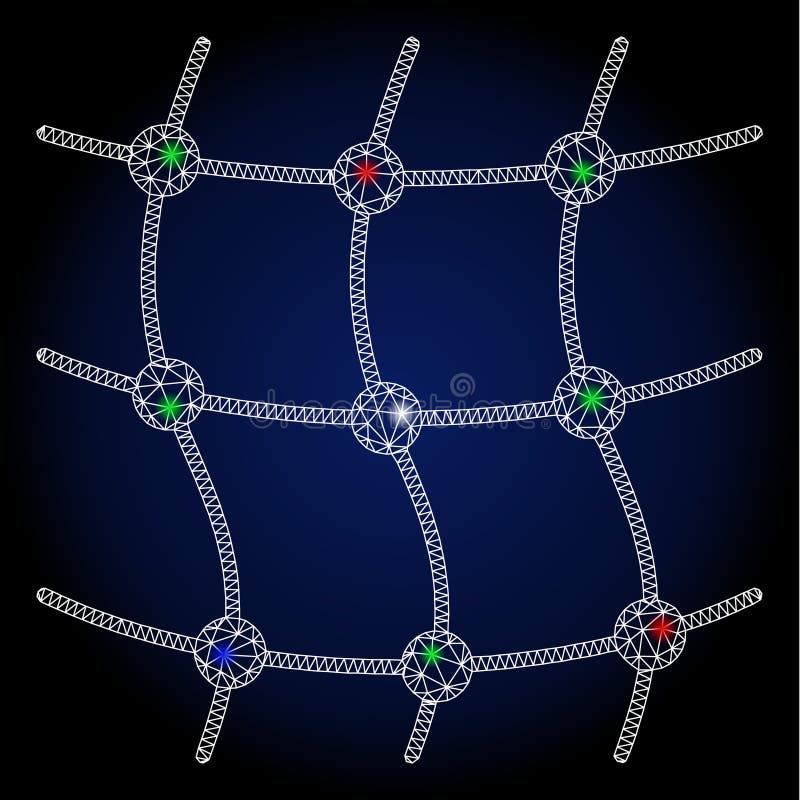 Red De Malla De Red De Malla Brillante Con Puntos Flash Stock de ...