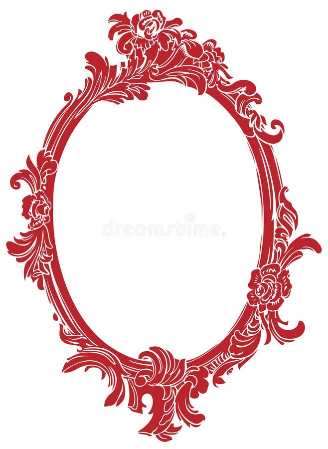 Red decor frame stock vector. Illustration of cards, organic - 2793676