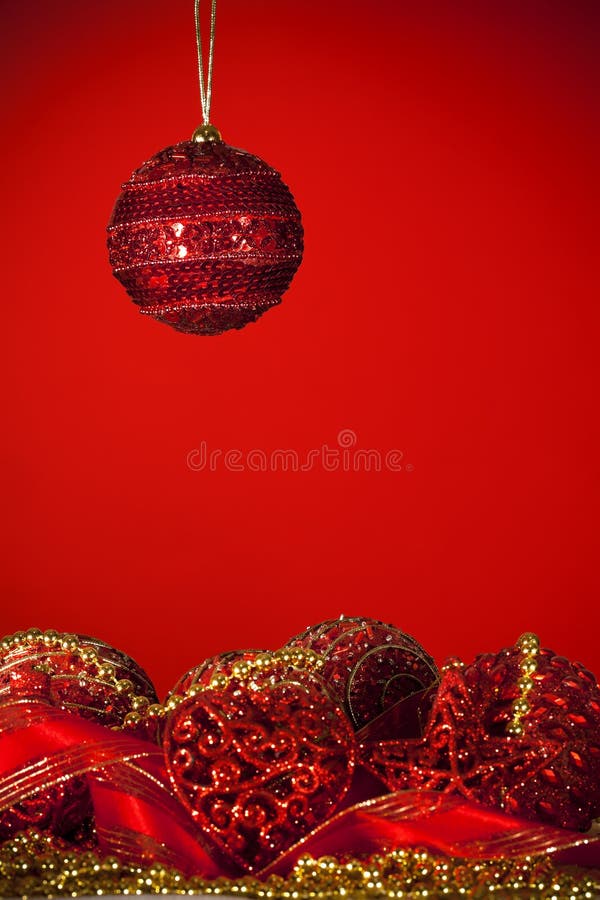 Red decorations stock image. Image of festive, glass - 22642367