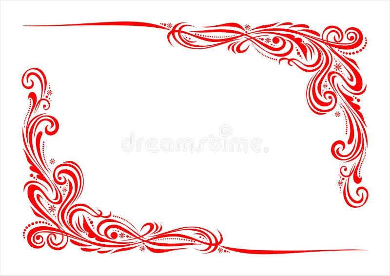 Red Corner Border Clip Art