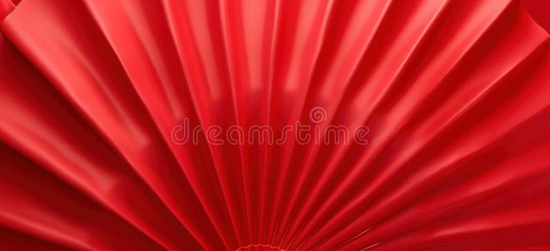 Red Decorative Paper Fan on a Table, Stock Photo - Image of design ...