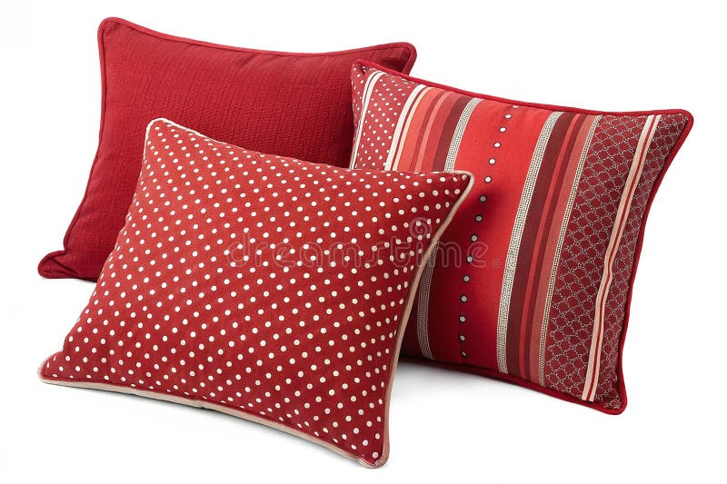 Red Decorative Pillows Isolated on Transparent Background Stock ...