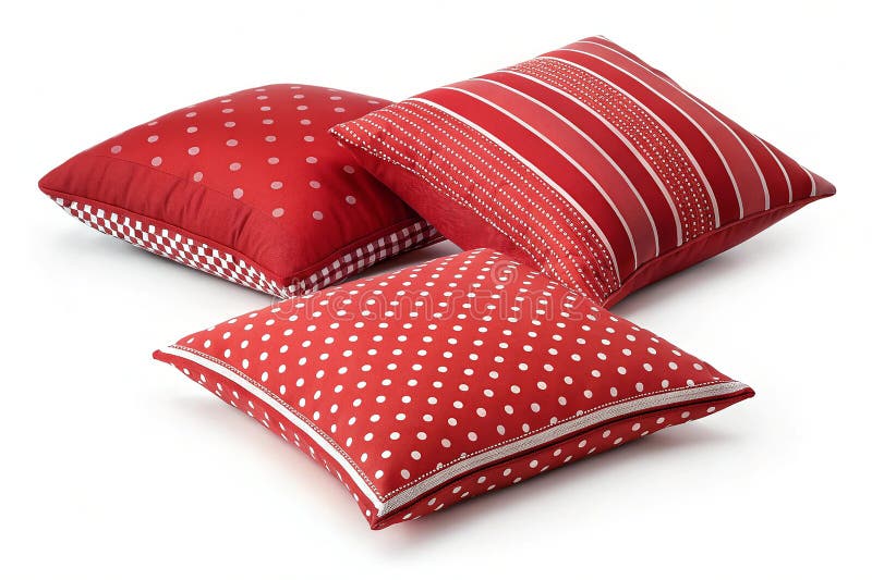 Red Decorative Pillows Isolated on Transparent Background Stock ...