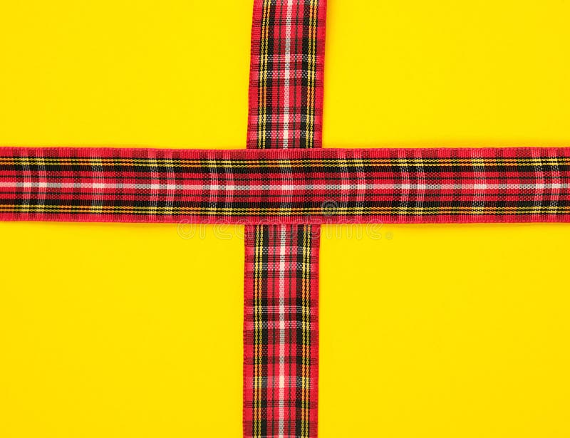 Red Decorative Ribbon in a Box Cross on a Cross Stock Photo - Image of ...