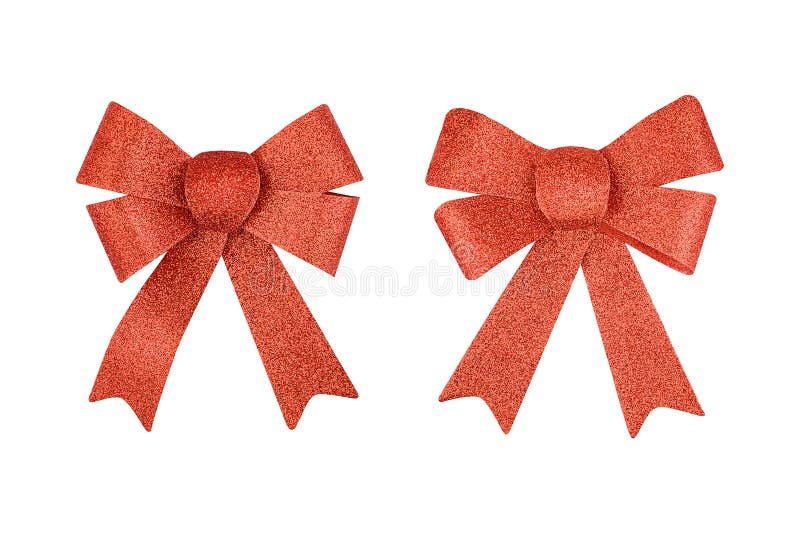 Red Decorative Shiny Bow Isolated Stock Image - Image of decoration ...