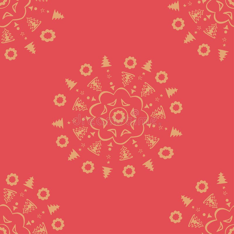 Red decorative wallpaper stock vector. Illustration of pattern - 22489219