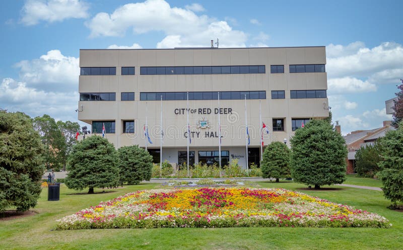 The City of Red Deer City Hall Building Editorial Photo - Image of hall ...