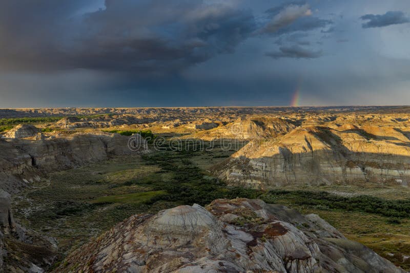Red Deer River Canyon of Alberta in Canada Stock Photo - Image of river ...