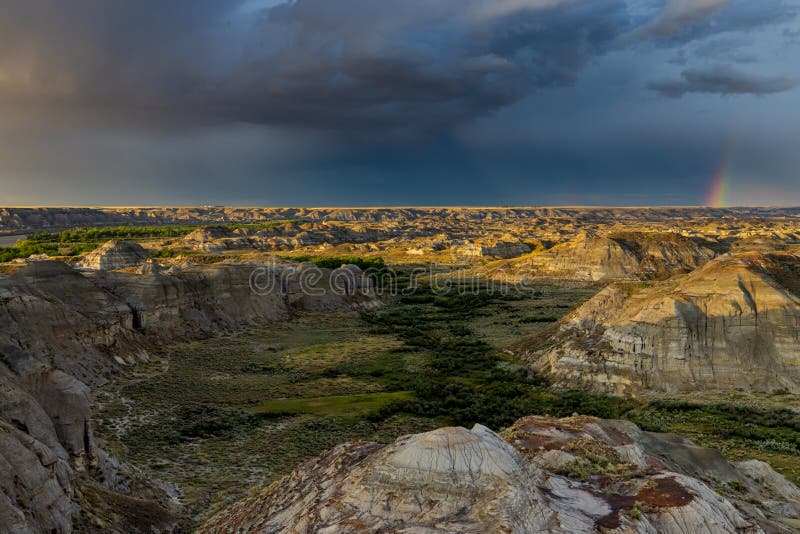Red Deer River Canyon of Alberta in Canada Stock Photo - Image of ...