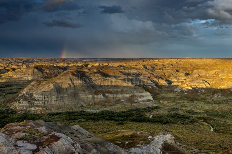 Red Deer River Canyon of Alberta in Canada Stock Photo - Image of ...
