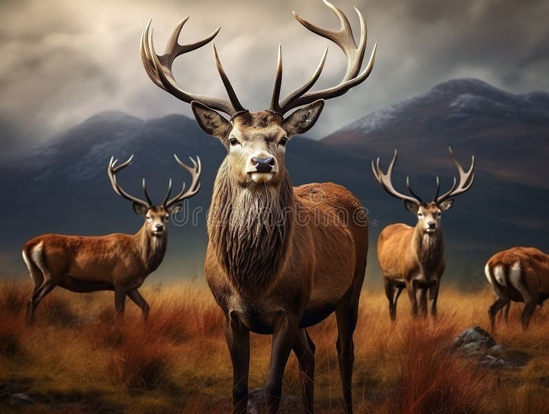 Red deer stag stock illustration. Illustration of models - 294983220