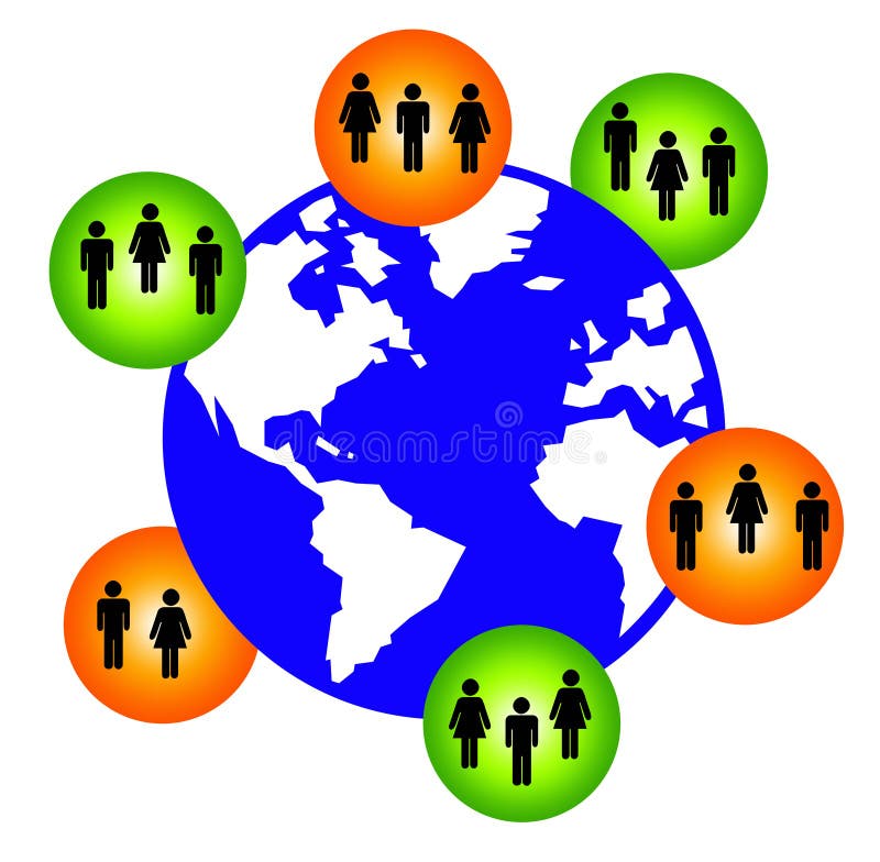 Red del mundo stock de ilustración. Ilustración de interactivo - 16622145