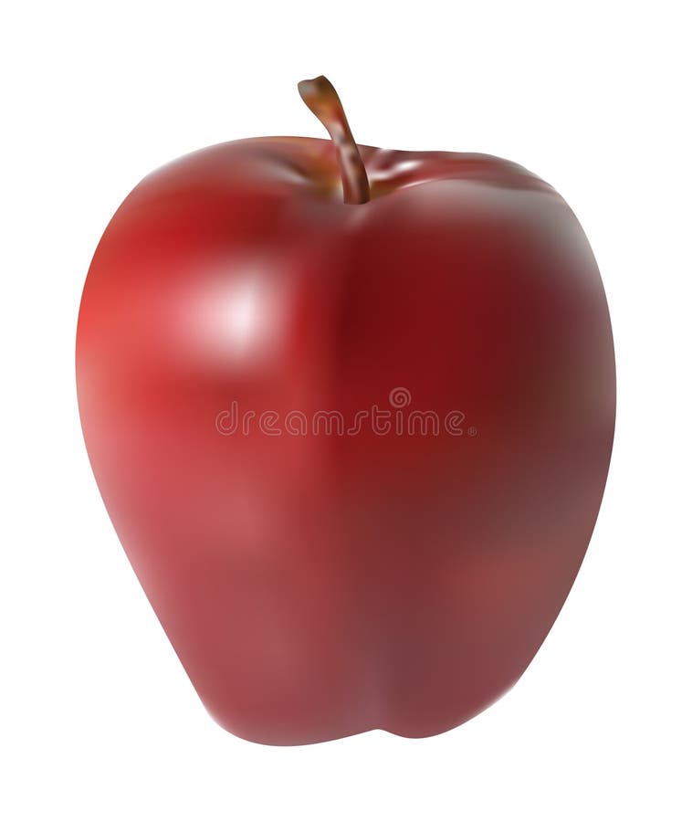 Red Apple. Vector Illustration Stock Vector - Illustration of vivid ...