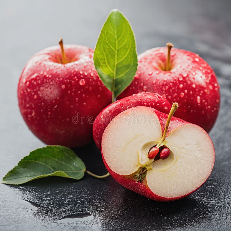 Red Delicious Apples Isolated Stock Image - Image of closeup, apples ...