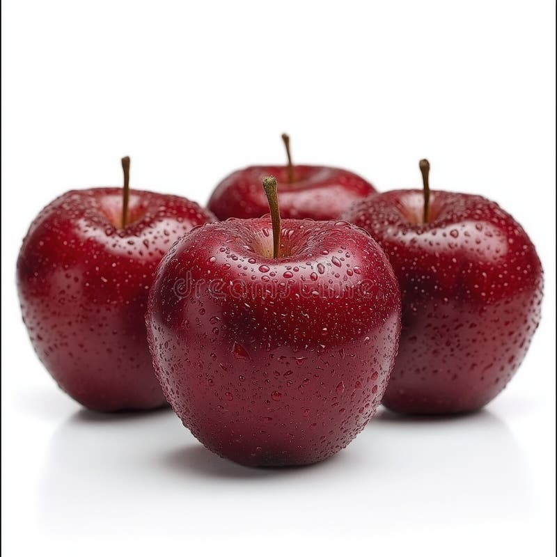 Red Delicious Apples Isolated Stock Photo - Image of nutrition, white ...