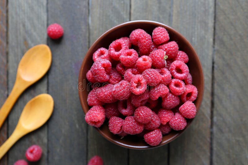 Red Delicious Raspberry on the Table Stock Image - Image of ripe, tasty ...