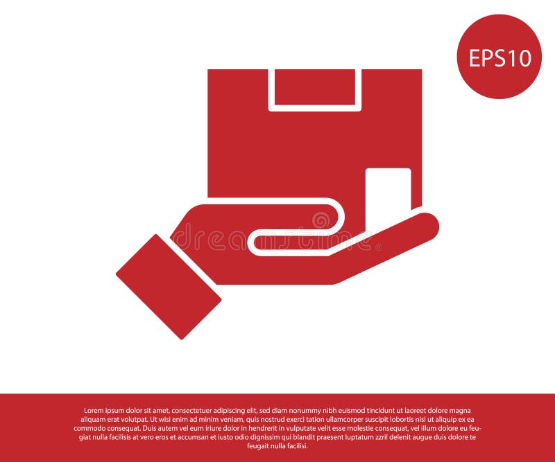 Red Delivery Insurance Icon Isolated on White Background. Insured ...