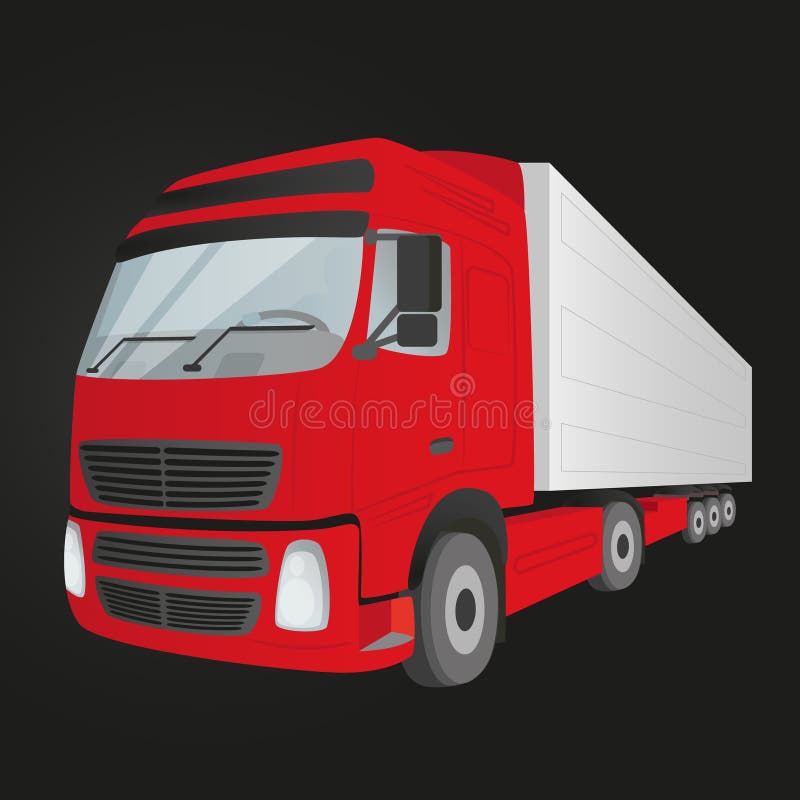Red Delivery Truck - Isolated Stock Vector - Illustration of speed ...