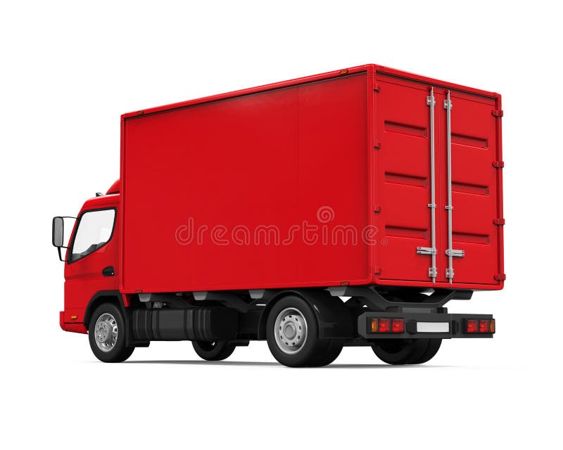 Red Delivery Van stock illustration. Illustration of cargo - 56632641