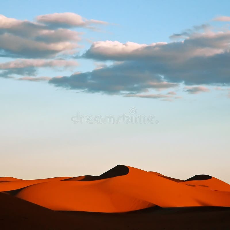 Red desert dunes stock photo. Image of nomad, clouds - 13847060