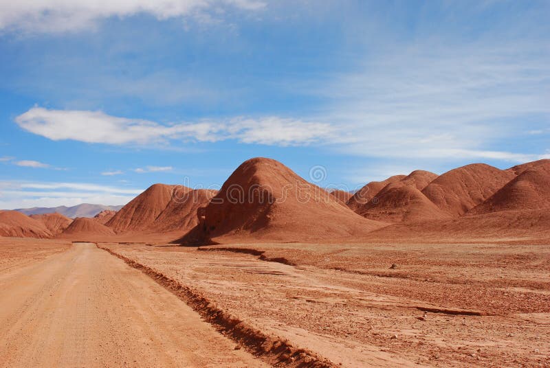 Red Desert Road and Hills stock image. Image of solitude - 20838477