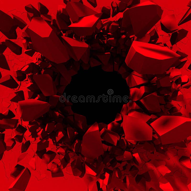 Red Destruction Abstract Explosion Background Stock Illustration ...