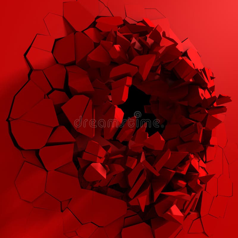 Red Destruction Abstract Explosion Background Stock Illustration ...