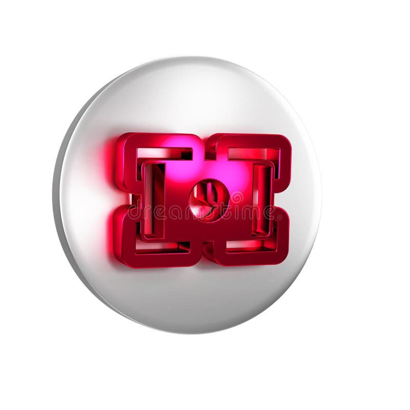 Red Detonate Dynamite Bomb Stick and Timer Clock Icon Isolated on ...