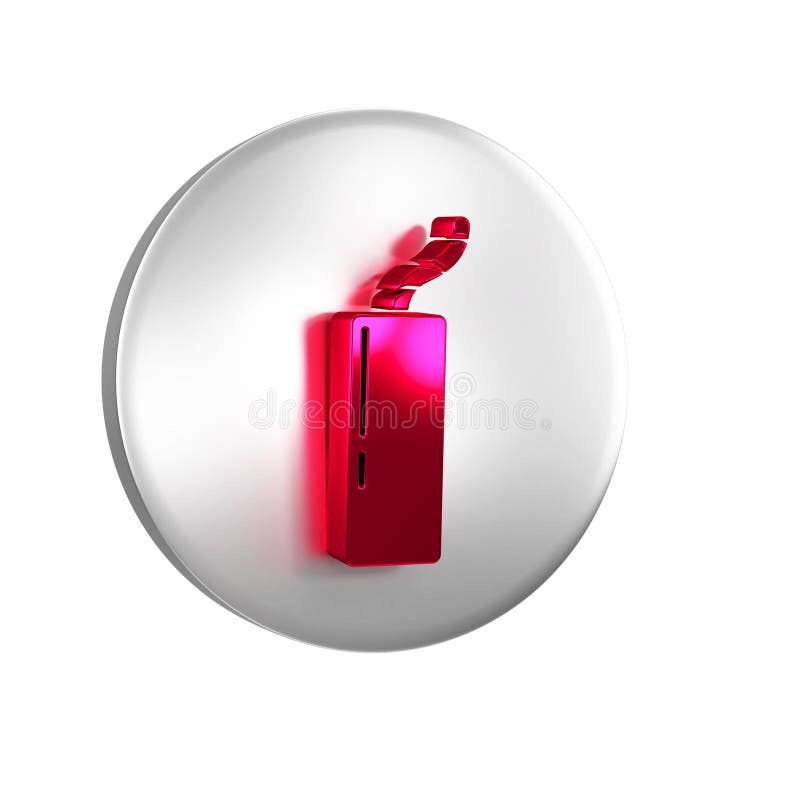 Red Detonate Dynamite Bomb Stick and Timer Clock Icon Isolated on ...