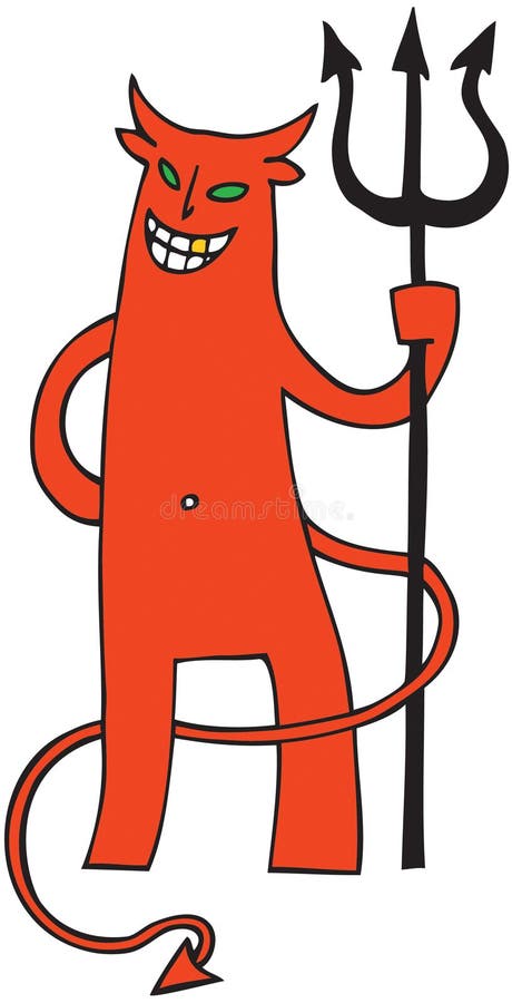 Red Devil stock illustration. Illustration of grin, black - 16094626