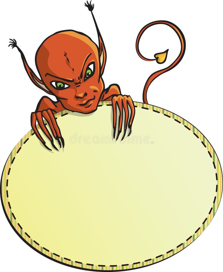 Red bald devil stock vector. Illustration of horned, horn - 31202793