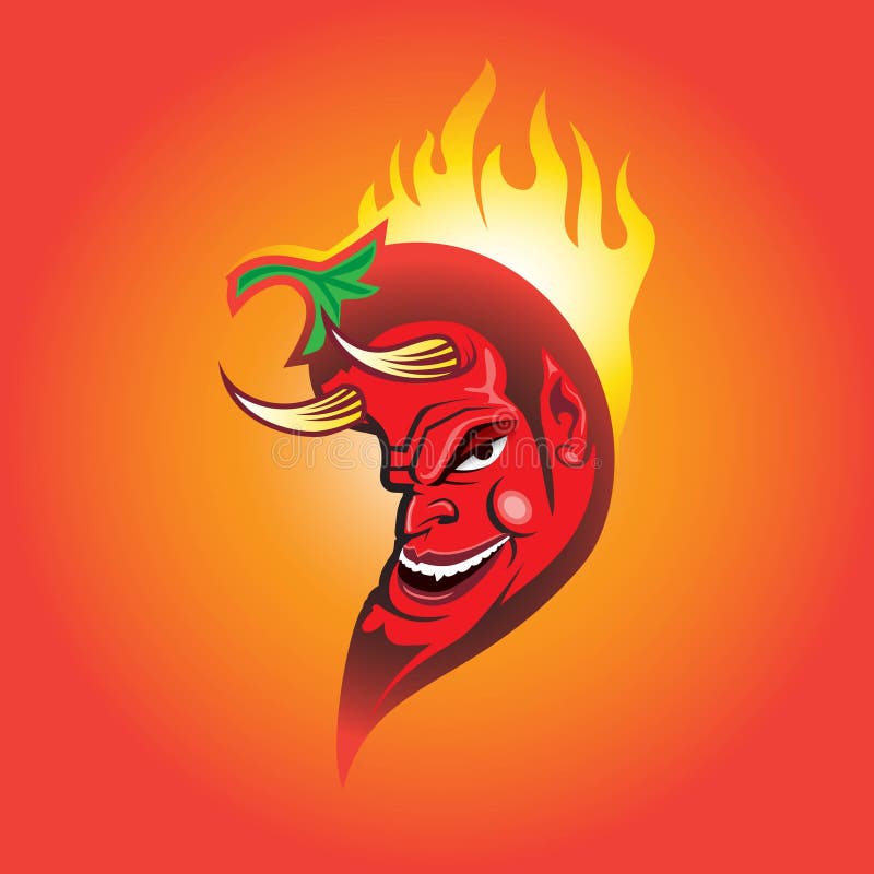 Angry chilli cartoon stock illustration. Illustration of chilli - 47922181