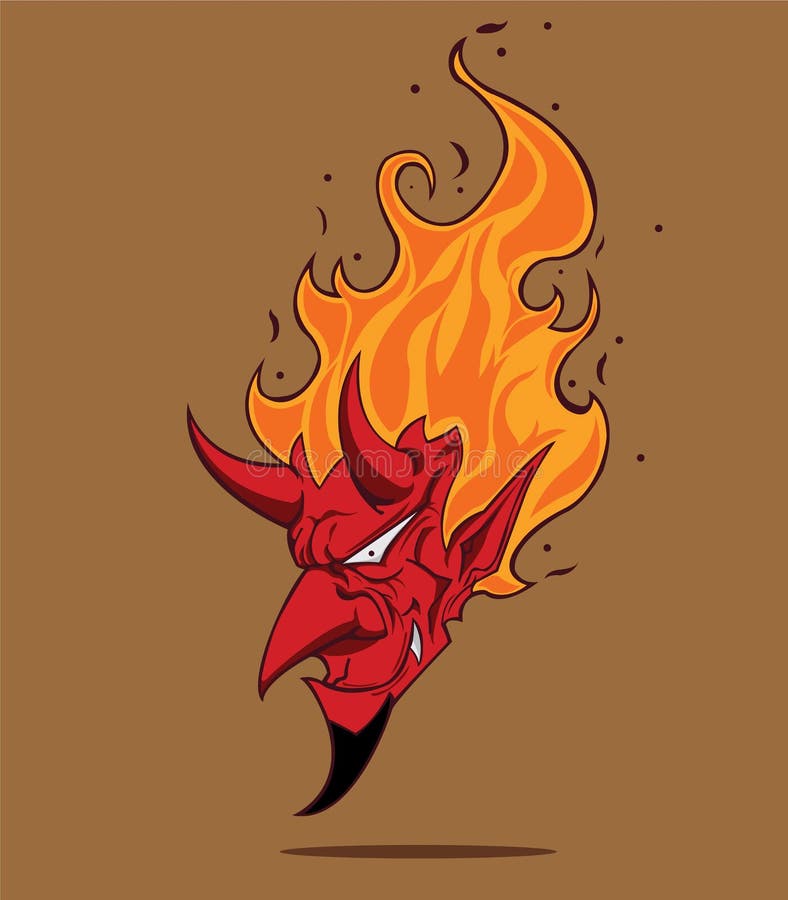 Red Devil stock vector. Illustration of hoof, horned - 34153665