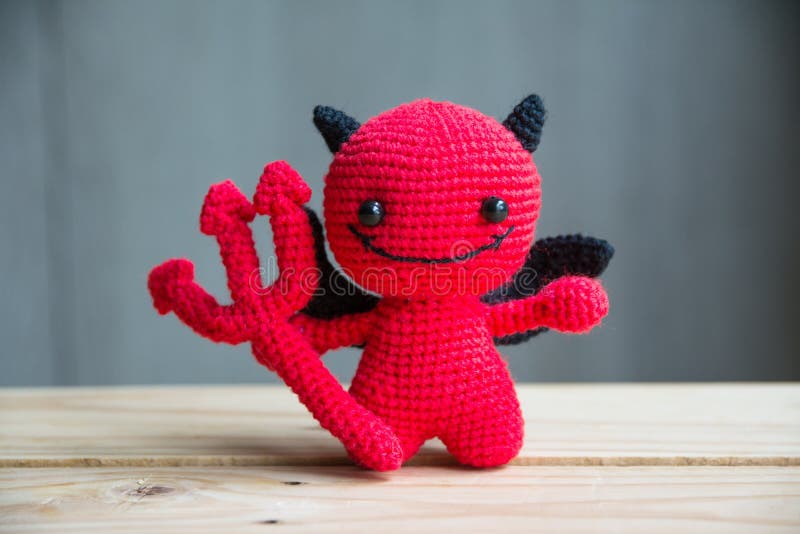 Red devil stock photo. Image of beautiful, craft, handmade - 124184902