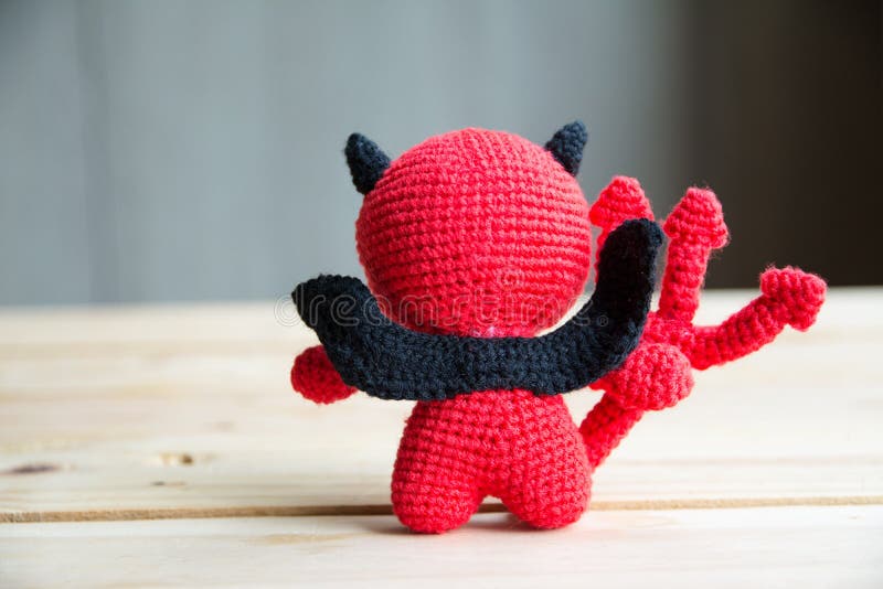 Red devil stock photo. Image of beautiful, craft, handmade - 124184902