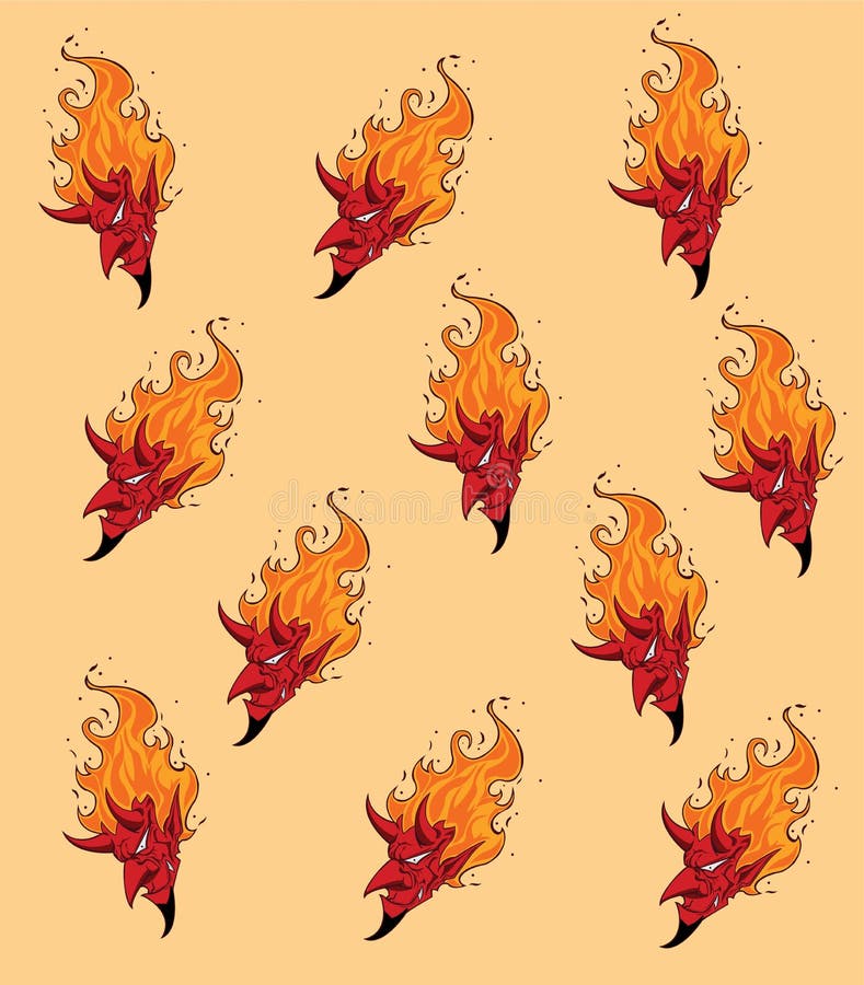 Red devil head. Background stock vector. Illustration of poster - 34624515