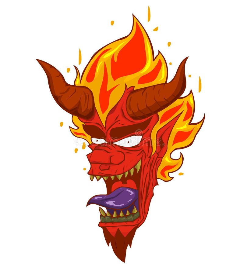 Red Devil stock vector. Illustration of fire, flame, hell - 34325184
