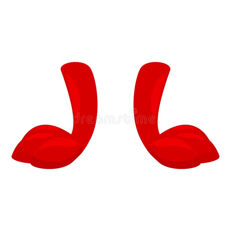 Red Devil Horns Pointing Up Representing Evil Stock Vector ...