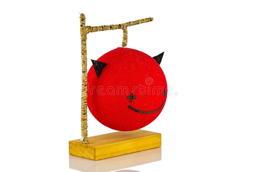 Red Devil Lamp stock image. Image of modern, smile, light - 22234997