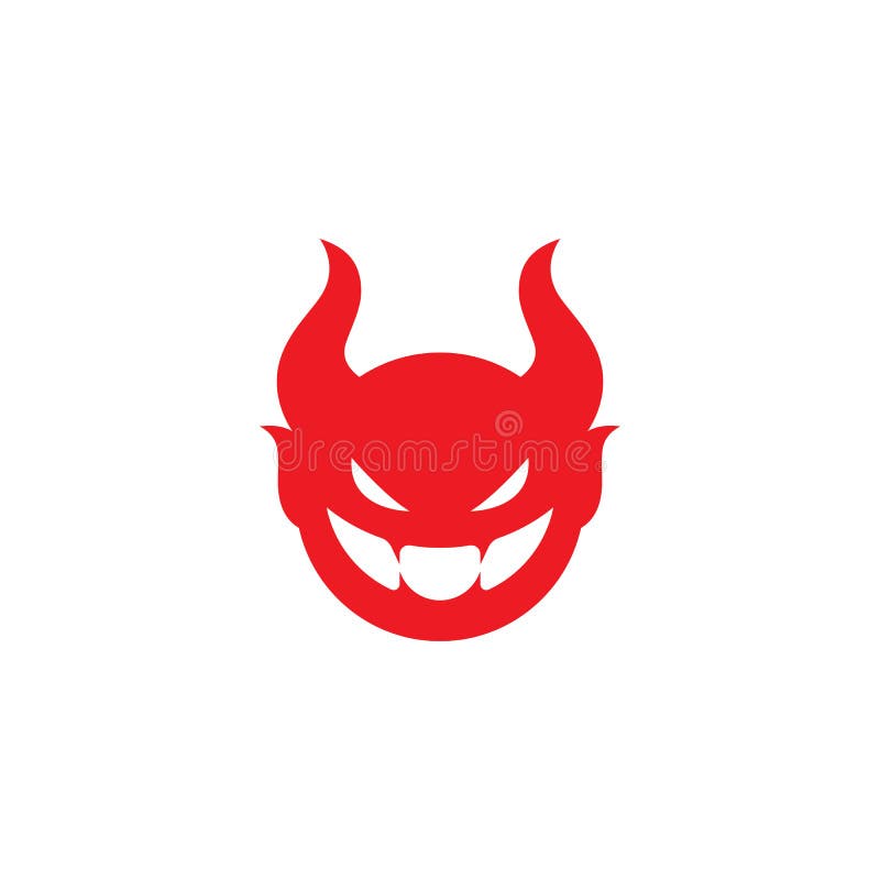 Red Devil Logo Vector Icon Template Stock Vector - Illustration of face ...