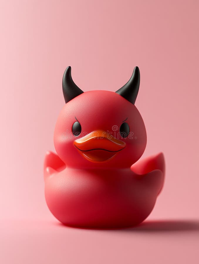 Red Devil-themed Rubber Duck Stock Image - Image of cartoon, novelty ...