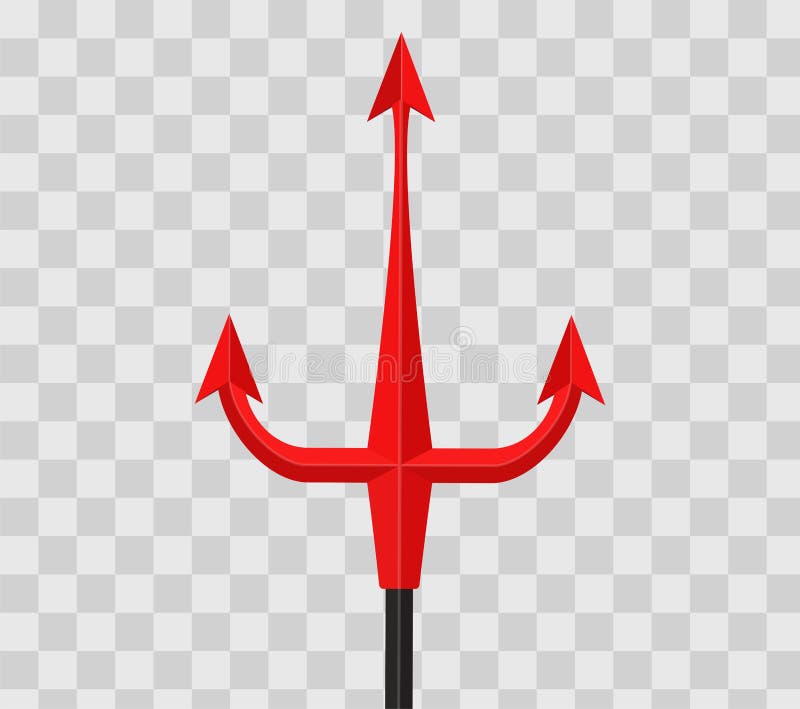 Devil Trident Isolated. Evil Satan Weapon Stock Vector - Illustration ...