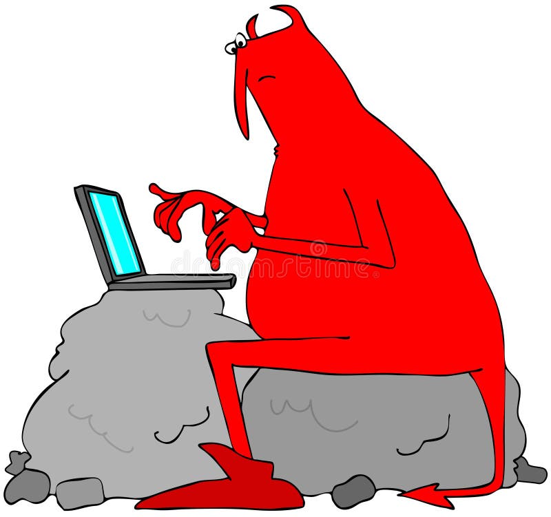 Satan Computer Stock Illustrations – 134 Satan Computer Stock ...