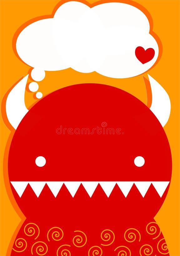 Red Devil Valentines Day Card Stock Illustration - Illustration of ...