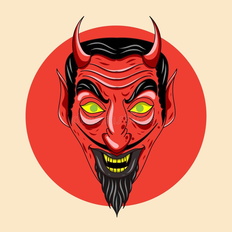 Red Devil. Vector Illustration in Cartoon, Flat Style Stock Vector ...